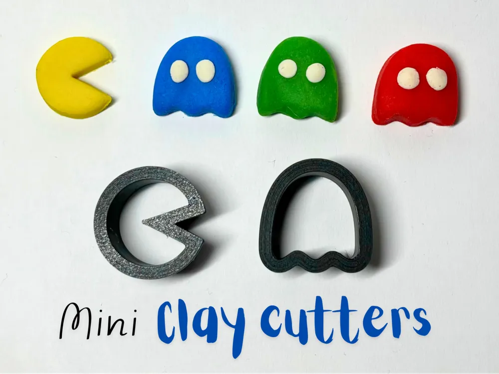 Pac-man mini clay cutter by Petra Ollender - MakerWorld