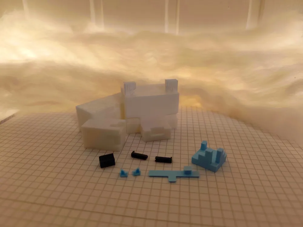 Sleeping baby snow fox minecraft by Chefkoch257 MakerWorld: Download ...