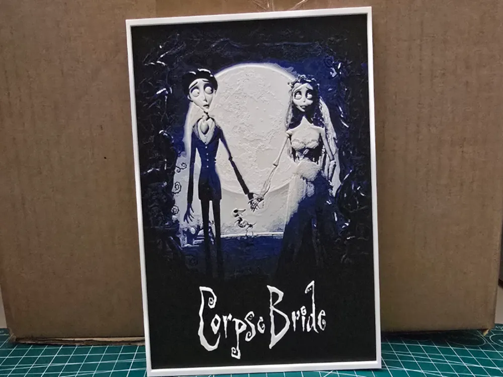 Corpse Bride Movie Poster - Hueforge Art by Lumpy3D - MakerWorld