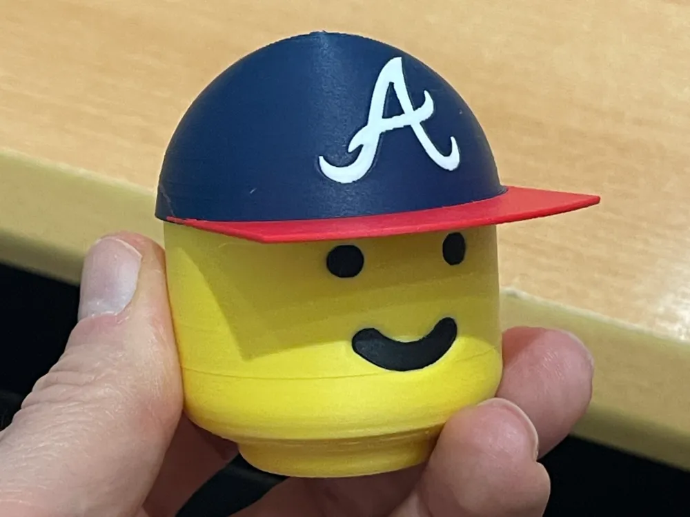 Base Cap for MLB Brick Man Atlanta Braves (500%) - Free 3D Print Model ...