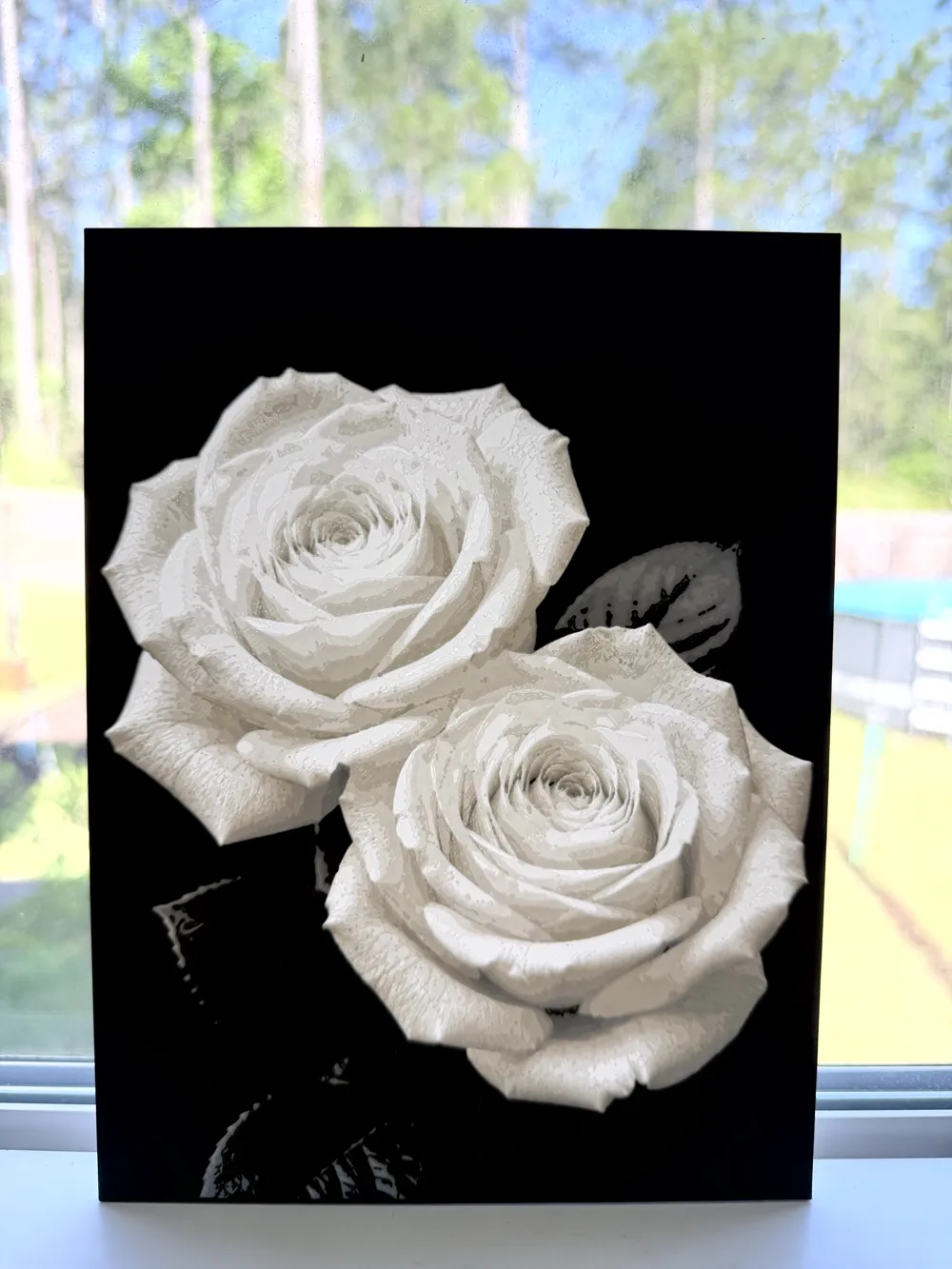 Hueforge Lamp - Rose Flower - Free 3D Print Model - MakerWorld