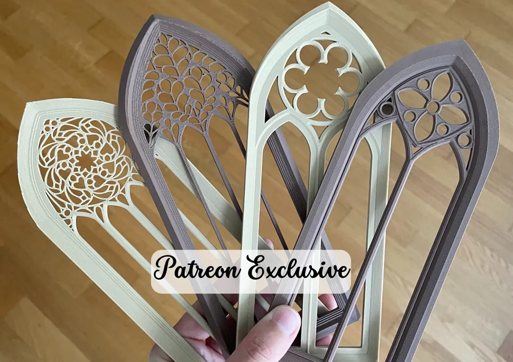 Gothic Window Book Nook + Stained Glass & Storage - Free 3D Print Model ...