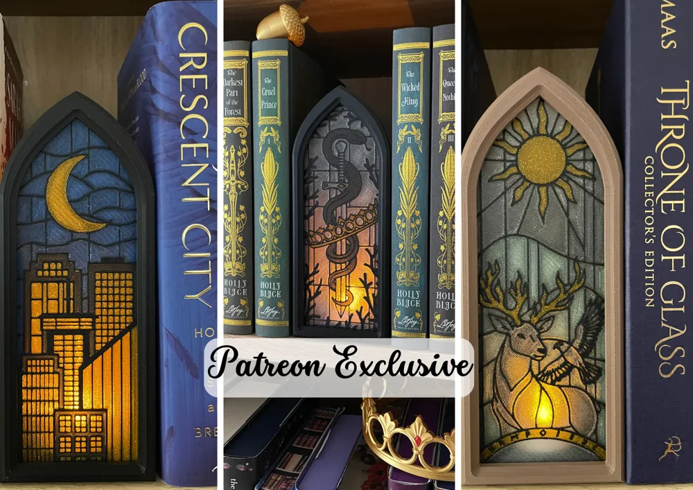 Gothic Window Book Nook + Stained Glass & Storage - Free 3D Print Model ...