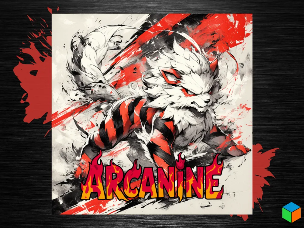 Arcanine Poster – Legendary Fire-Type Power by 3D Prints By Vic ...