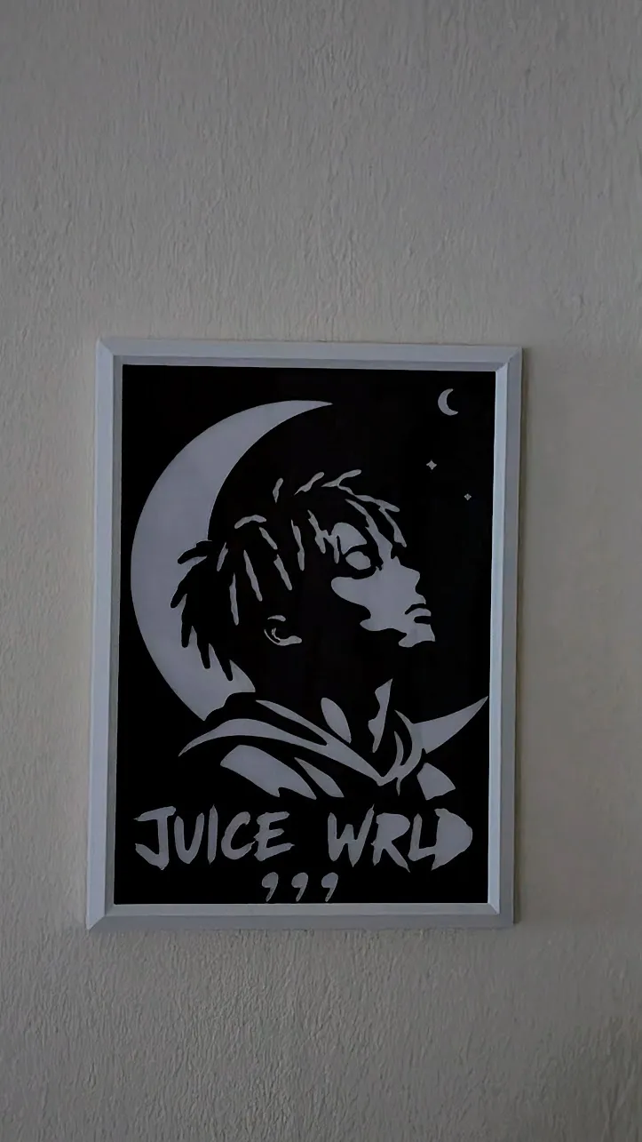 Stencil Frame Art – Juice WRLD - Free 3D Print Model - MakerWorld