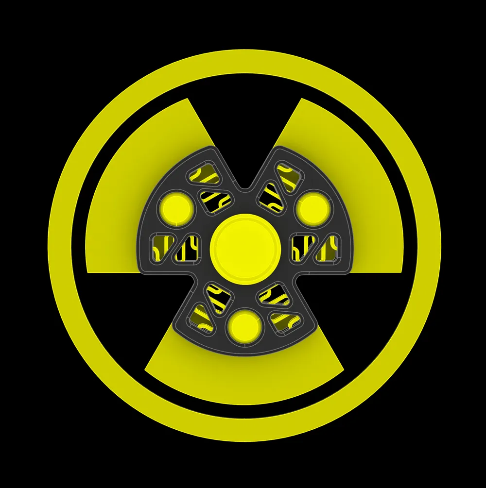 NUCLEAR Fidget spinner - radioactive by matte_roba MakerWorld: Download ...