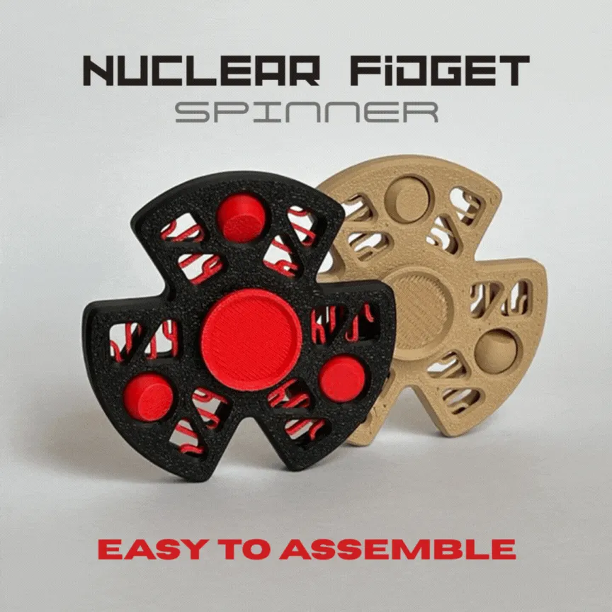NUCLEAR Fidget spinner - radioactive by matte_roba MakerWorld: Download ...