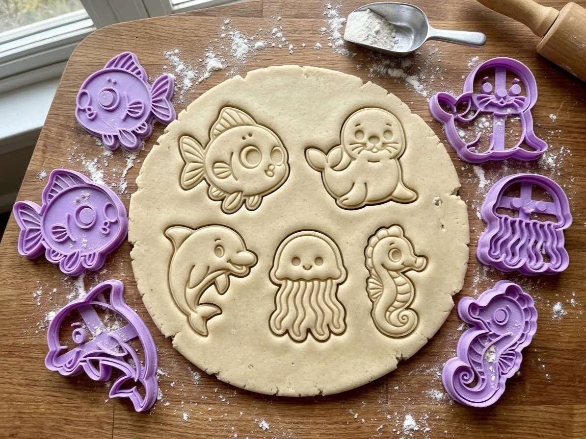 cookie cutter animals ocean - Free 3D Print Model - MakerWorld