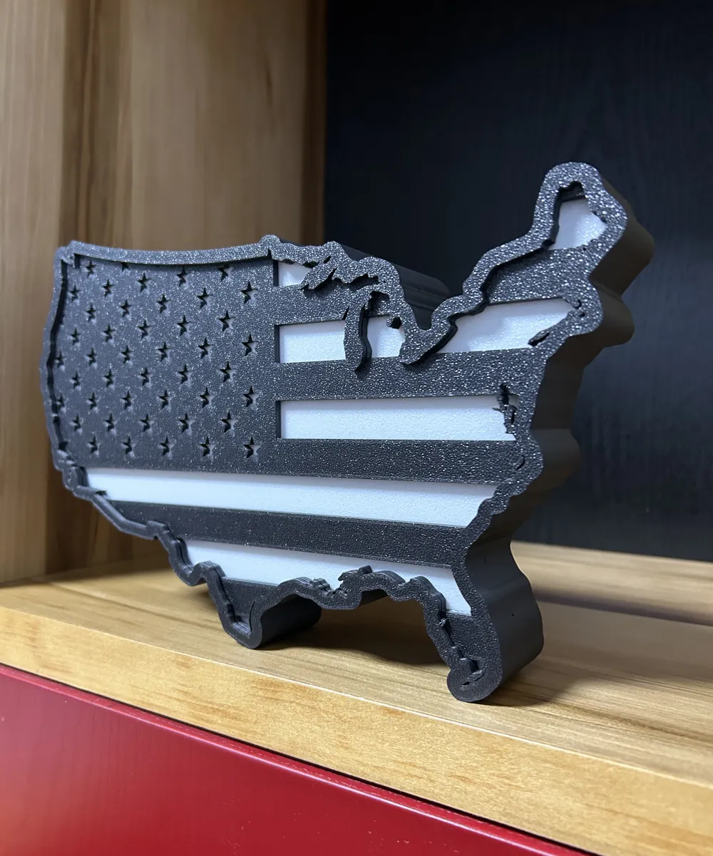 Layered USA Flag Map by CRAFT JACKALL MakerWorld: Download Free 3D Models