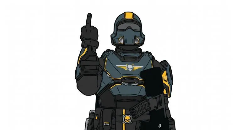Helldiver Middle Finger Hueforge - Free 3D Print Model - MakerWorld