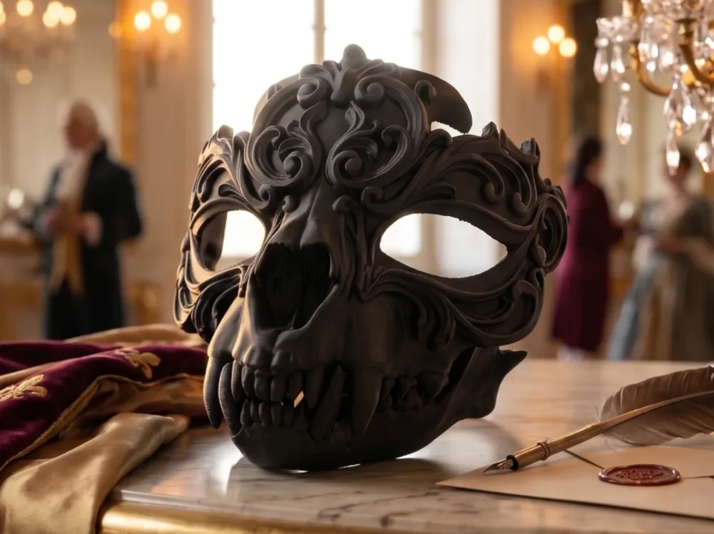 Baroque Mythic Beast Monster Ball Mask - Free 3D Print Model - MakerWorld