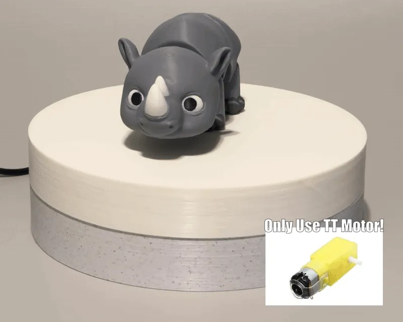 Fully Printable Motorized Rotating Display Stand - Free 3D Print Model ...