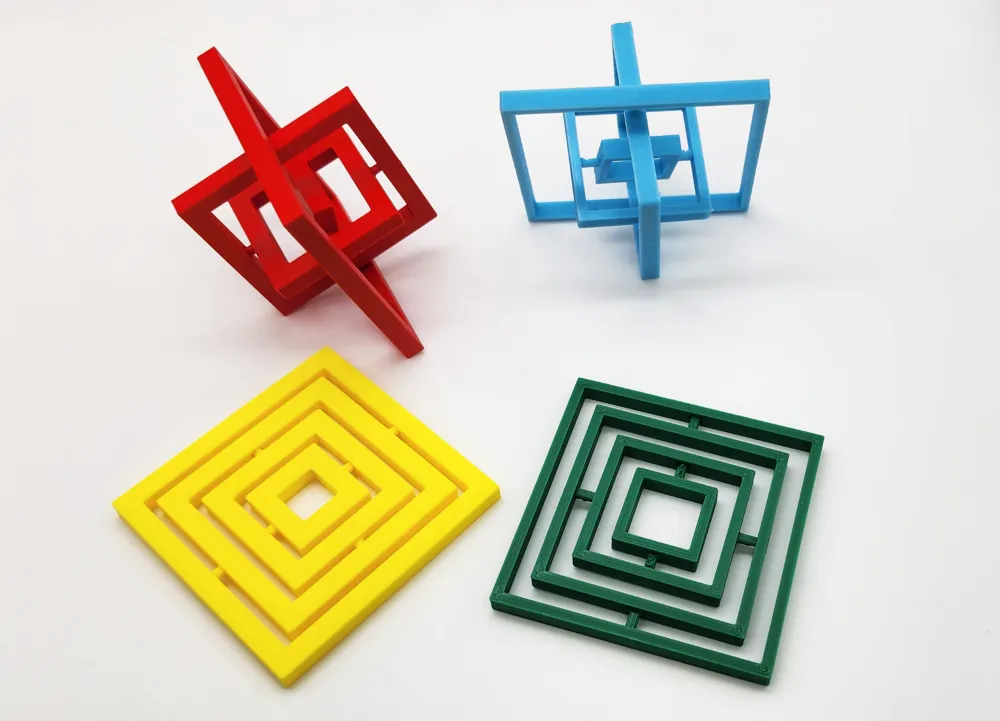 Multi-Axis Fidget Squares - Print in Place by Triple G Workshop ...