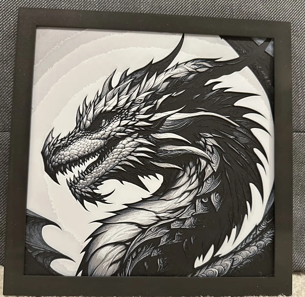 Dragon Head Hueforge by MentalSchism MakerWorld: Download Free 3D Models