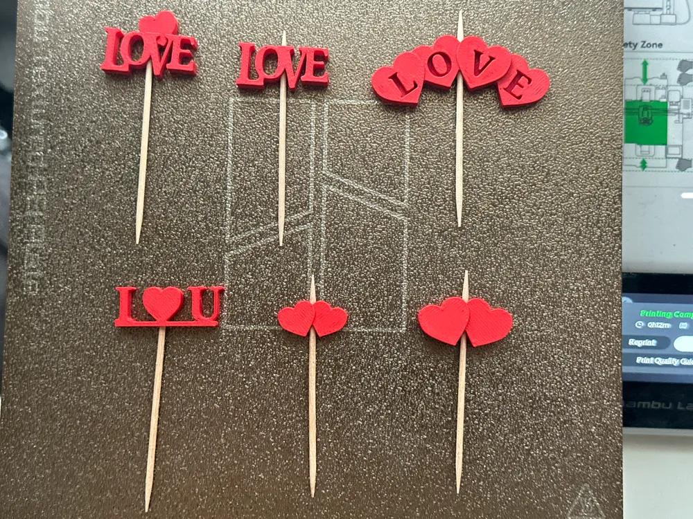 Ultimate Valentine Toothpick Pack - 6 Love Designs - Free 3D Print ...