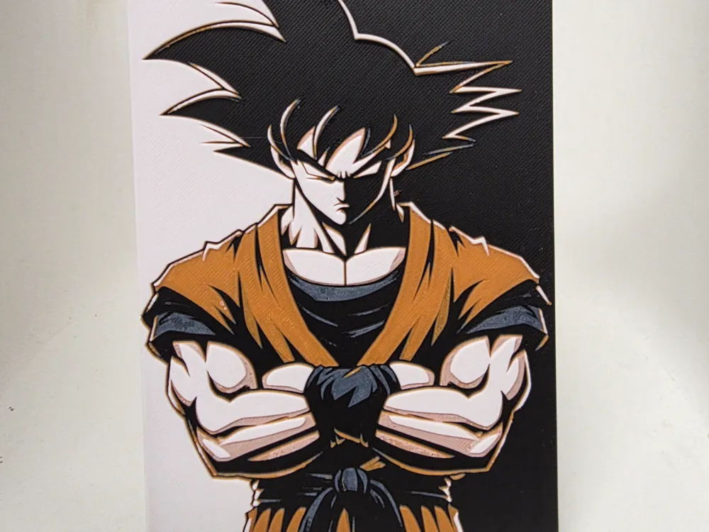 Goku Hueforge - Free 3D Print Model - MakerWorld