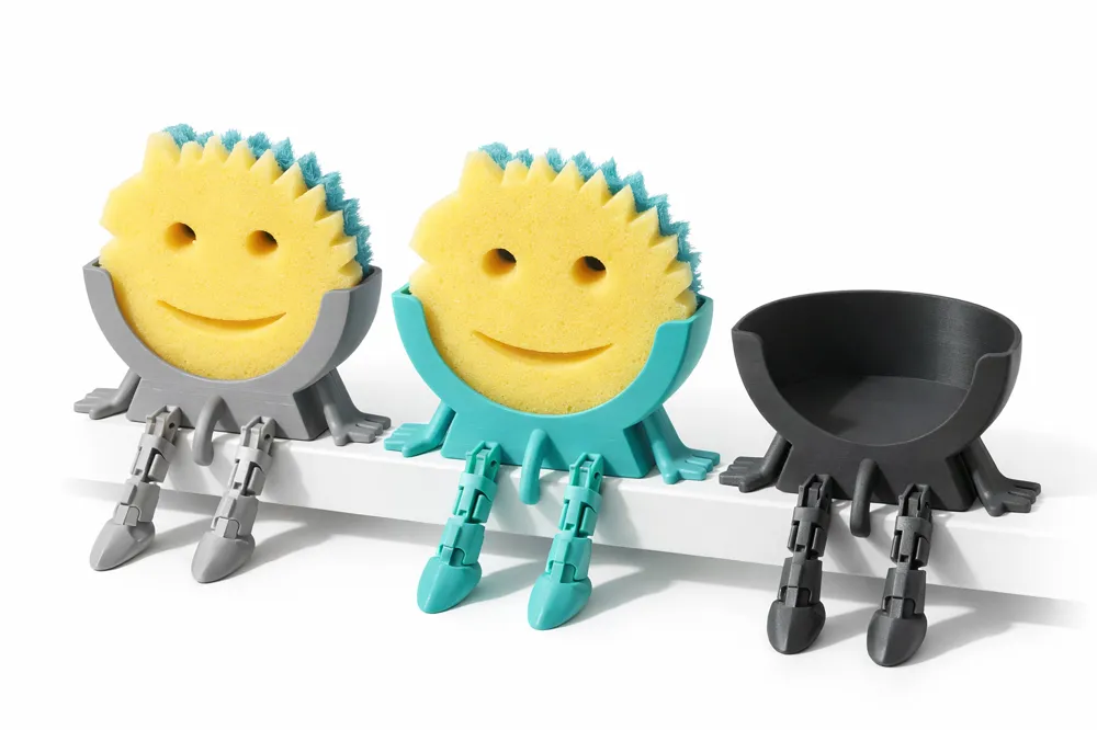 Smiley Sink Buddy – Cute Sponge Holder with Legs - Free 3D Print Model ...
