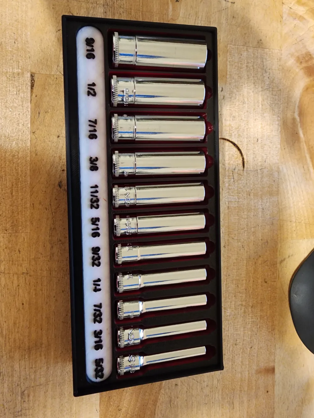 Icon 1/4" SAE deep socket tray by Maximustaterus1980 - MakerWorld