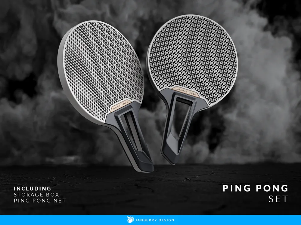 Ping Pong Set - Fun, Stylish, and Customizable - Free 3D Print Model ...