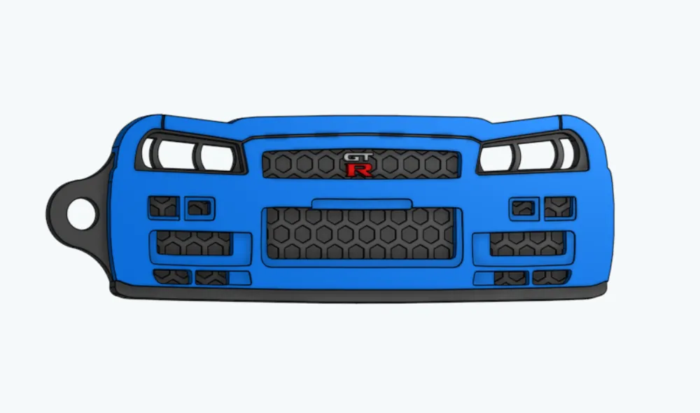 Nissan Skyline GT-R R34 Keychain by Faust MakerWorld: Download Free 3D ...