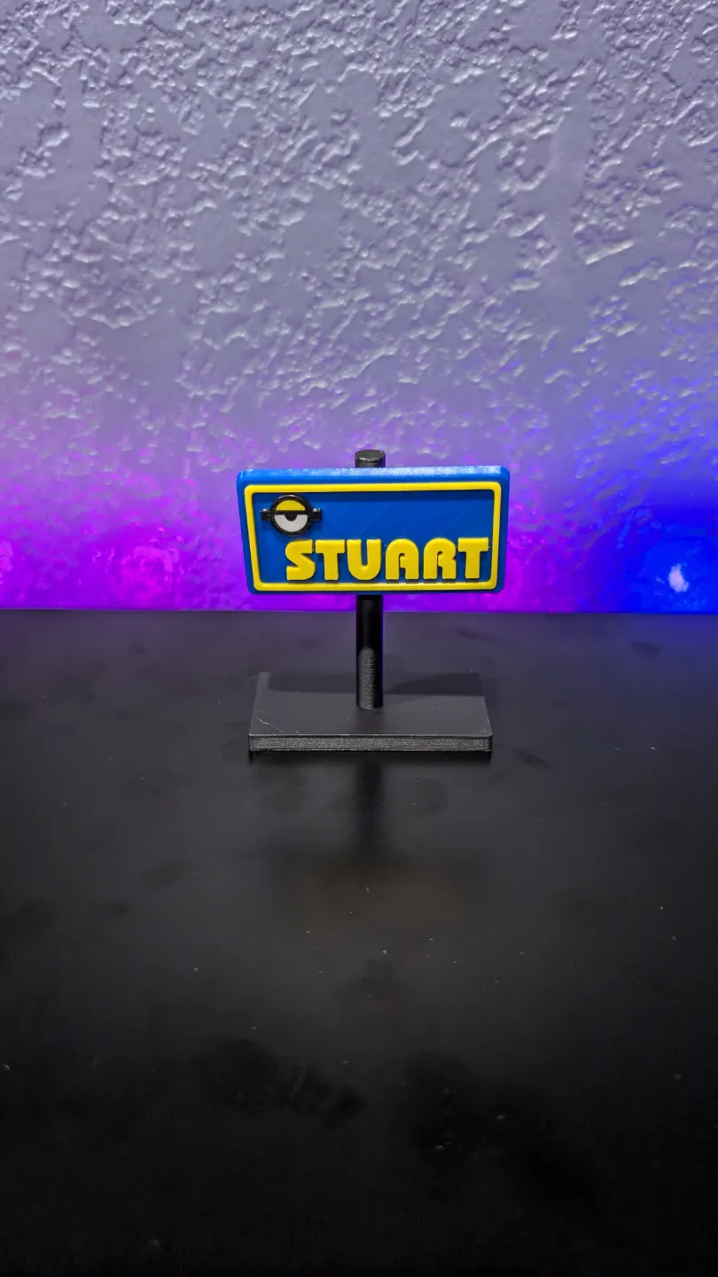 Kevin, Stuart & Bob Minion 3D Printer Name Plates by Kevin MakerWorld ...