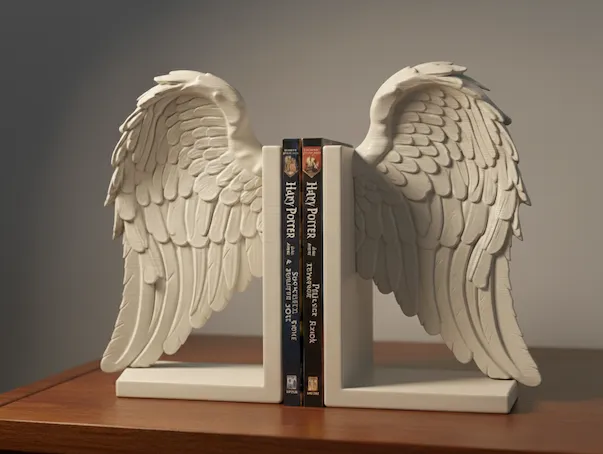 Angel Wings Bookend - Free 3D Print Model - MakerWorld