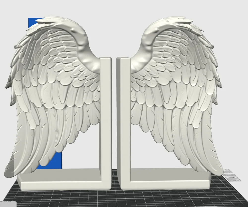 Angel Wings Bookend by ·PROJECTHOME· MakerWorld: Download Free 3D Models