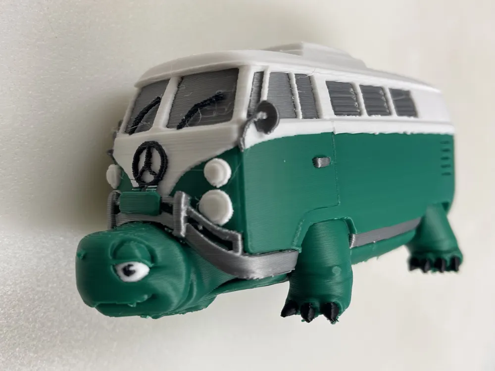 VW Turtle Camper Van - Free 3D Print Model - MakerWorld