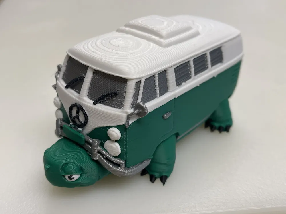 VW Turtle Camper Van - Free 3D Print Model - MakerWorld