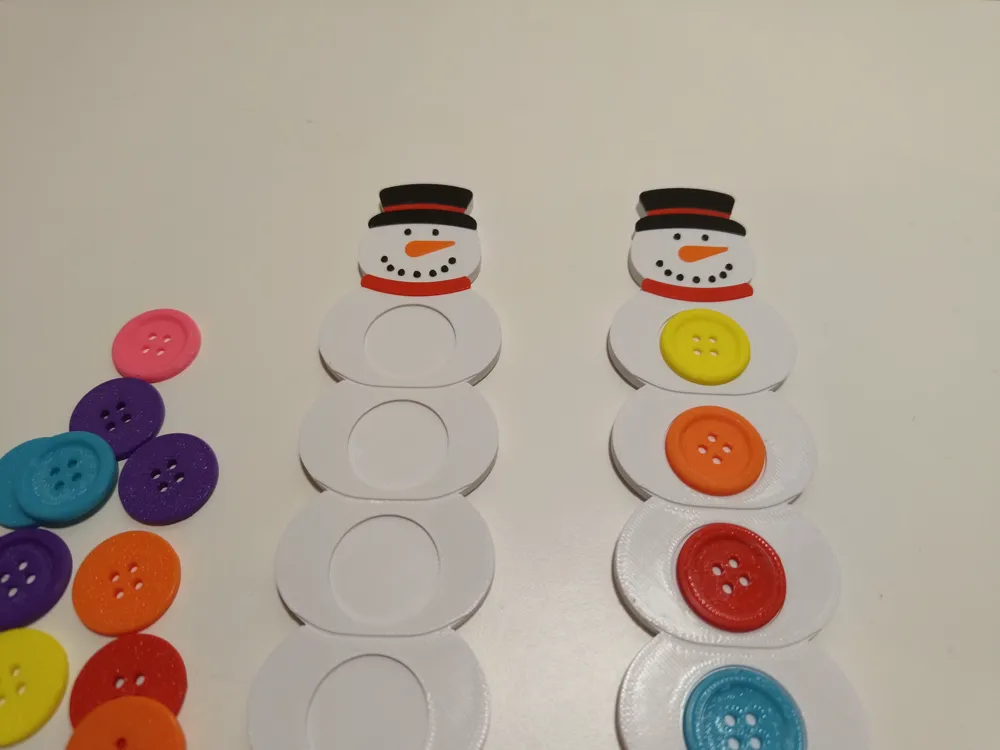 Snowman game with clothes buttons by Educational 3d games - MakerWorld