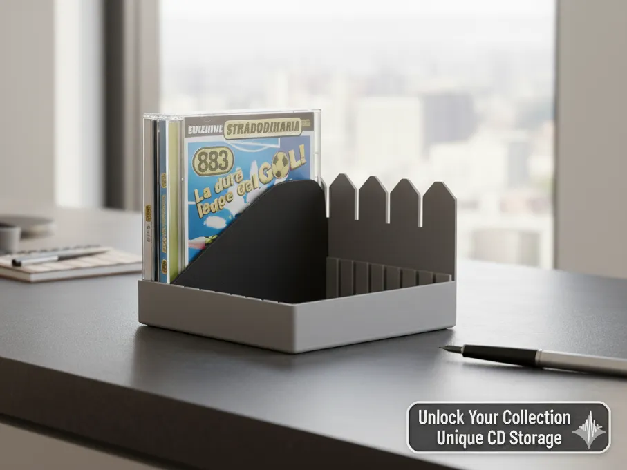 复古风格CD展示盒 - 可容纳10个标准CD盒 来自 dzpex MakerWorld：免费下载 3D 模型