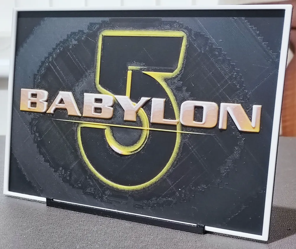 Babylon 5 Logo Plaque - HueForge 4-Color by BoDad - MakerWorld