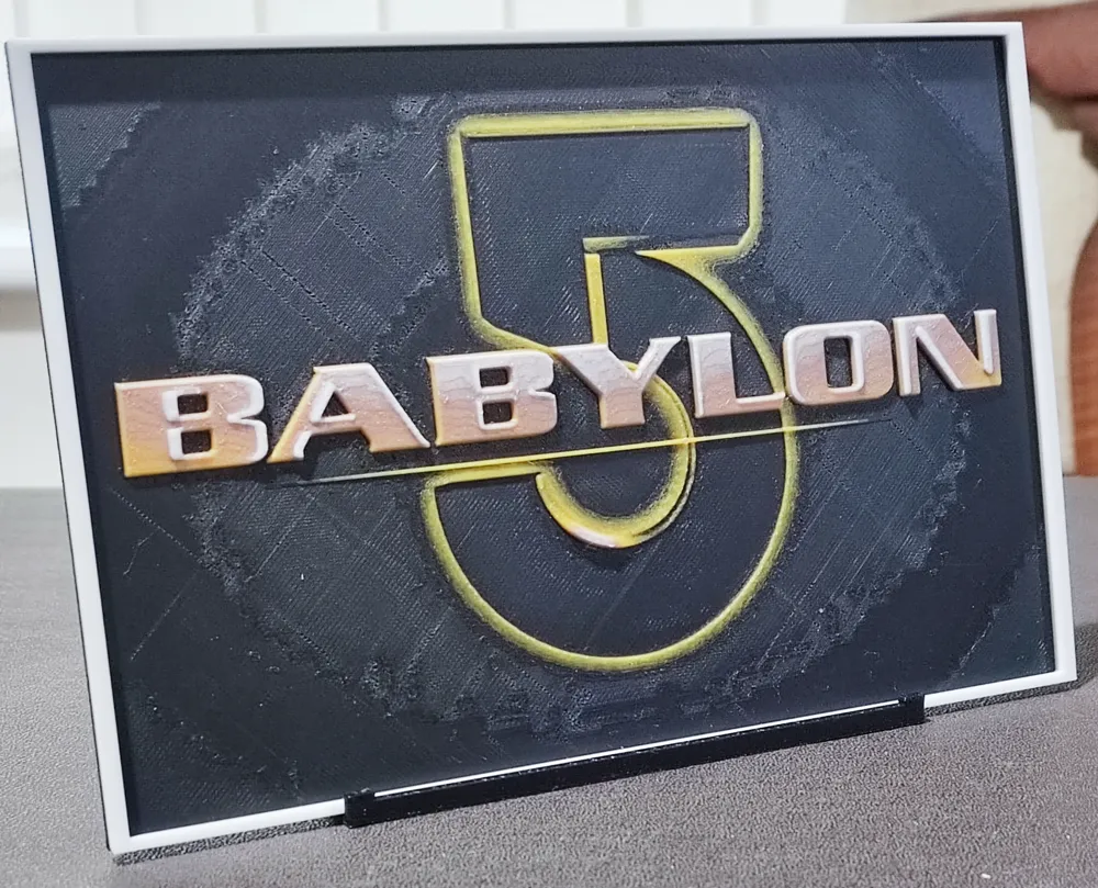 Babylon 5 Logo Plaque - HueForge 4-Color by BoDad - MakerWorld