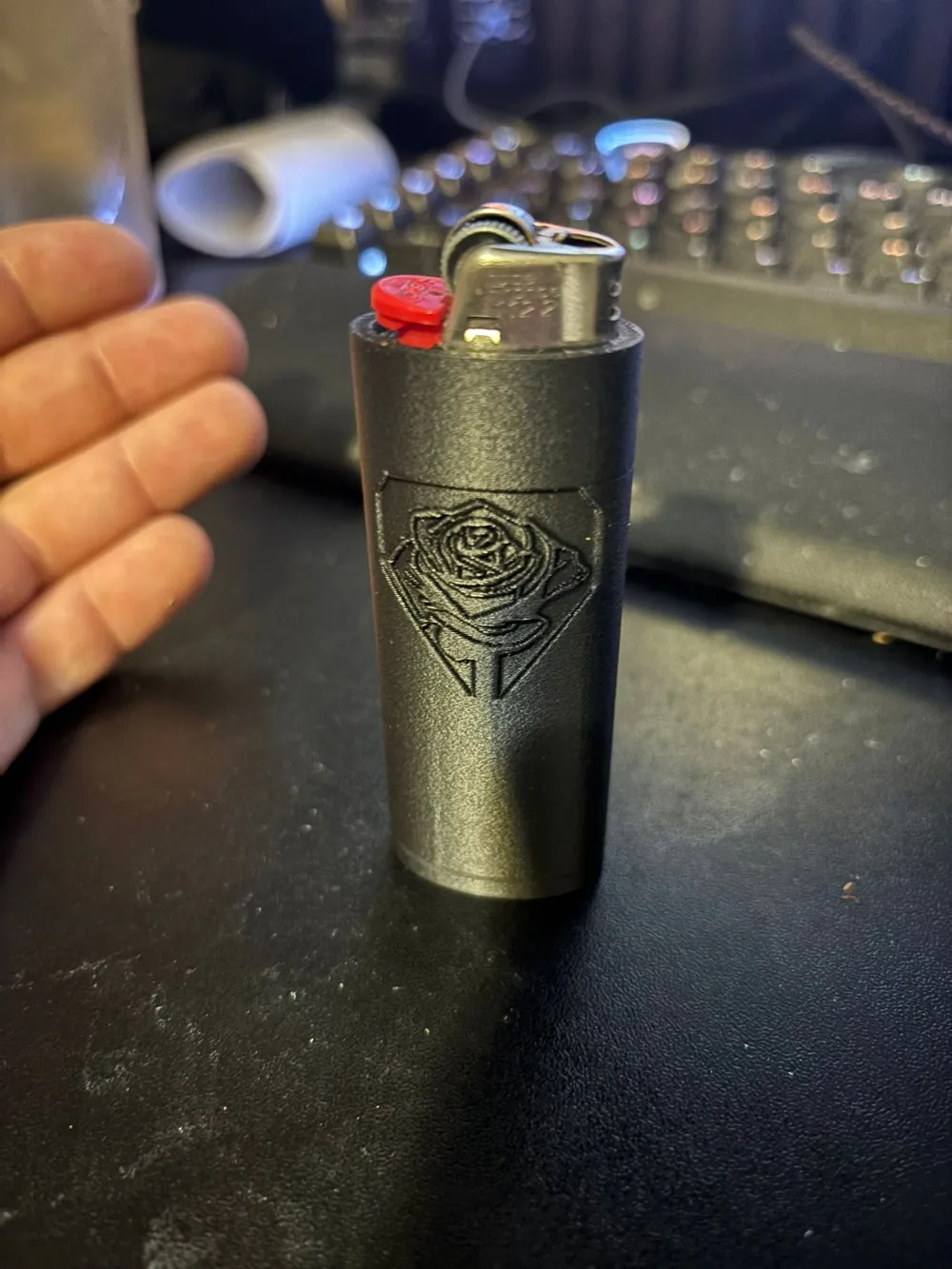 Bic Lighter Case Rose Social Media Killed Romance by ZayDesigned ...