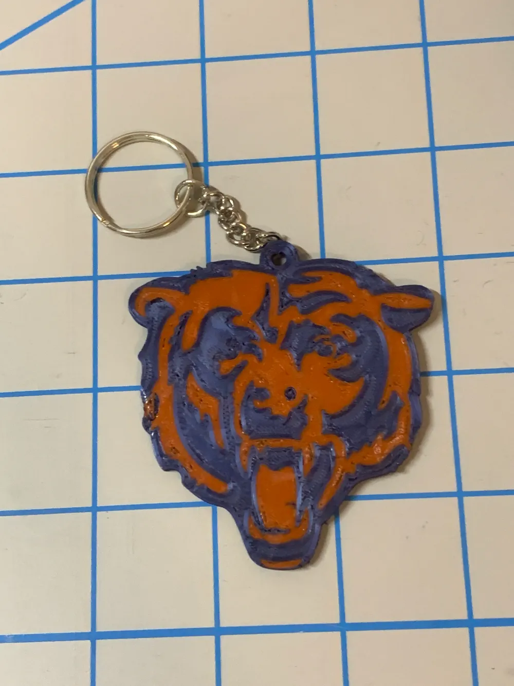 Chicago Bears Logo Keychains - Flat and Raised by Lilac Rage - MakerWorld