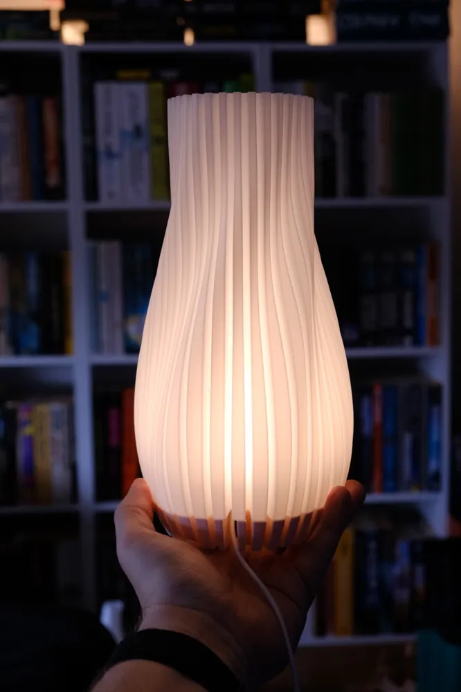 Lamp. Flowing sculptural light for bambu lamp kit - Free 3D Print Model ...