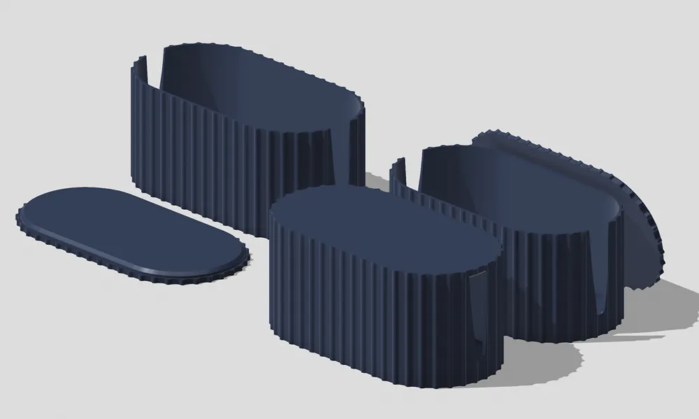 Ribbed Cable Storage / Box by denkovicMakerWorld: Download Free 3D Models