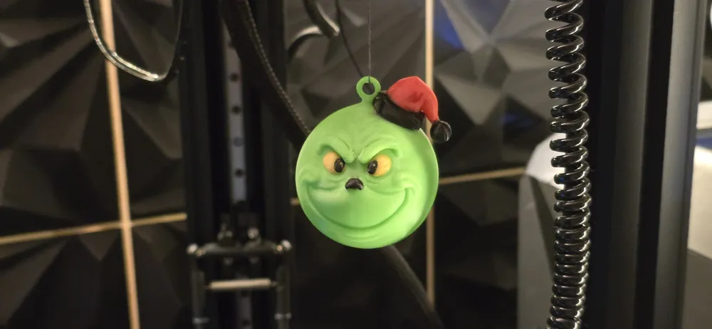 Grinch Christmas bauble - Free 3D Print Model - MakerWorld