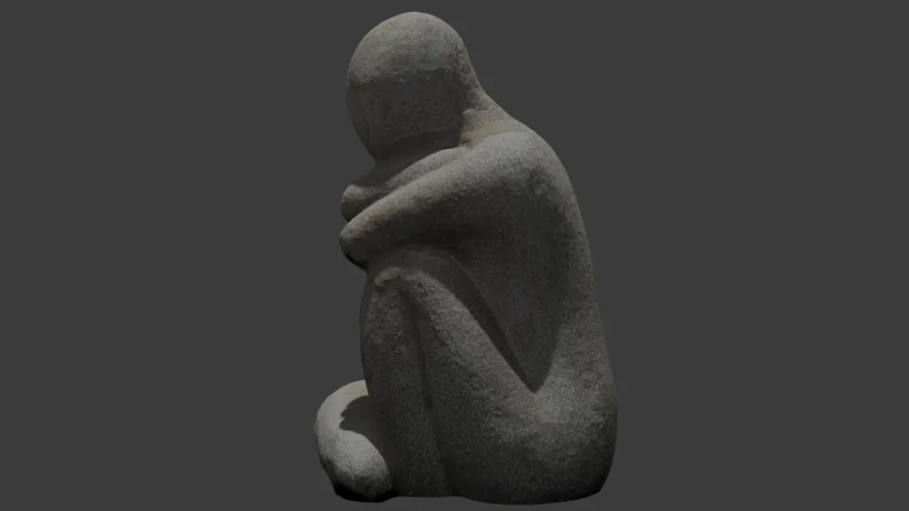 Sad thinking man statue by Accia - MakerWorld