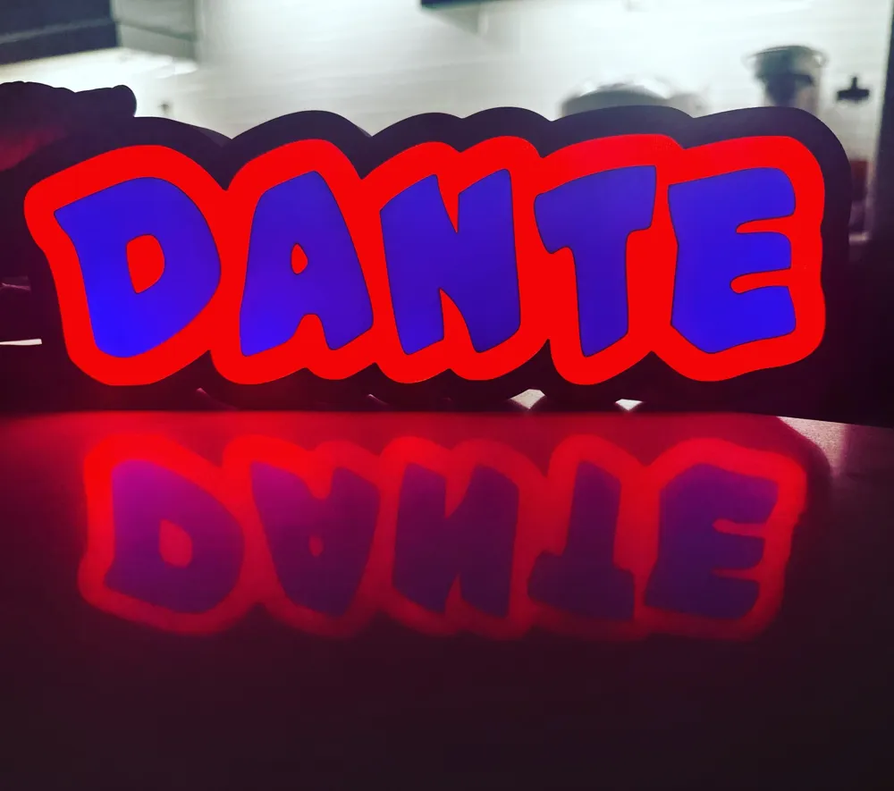 Dante Name Light Box by DylansLightBoxes - MakerWorld