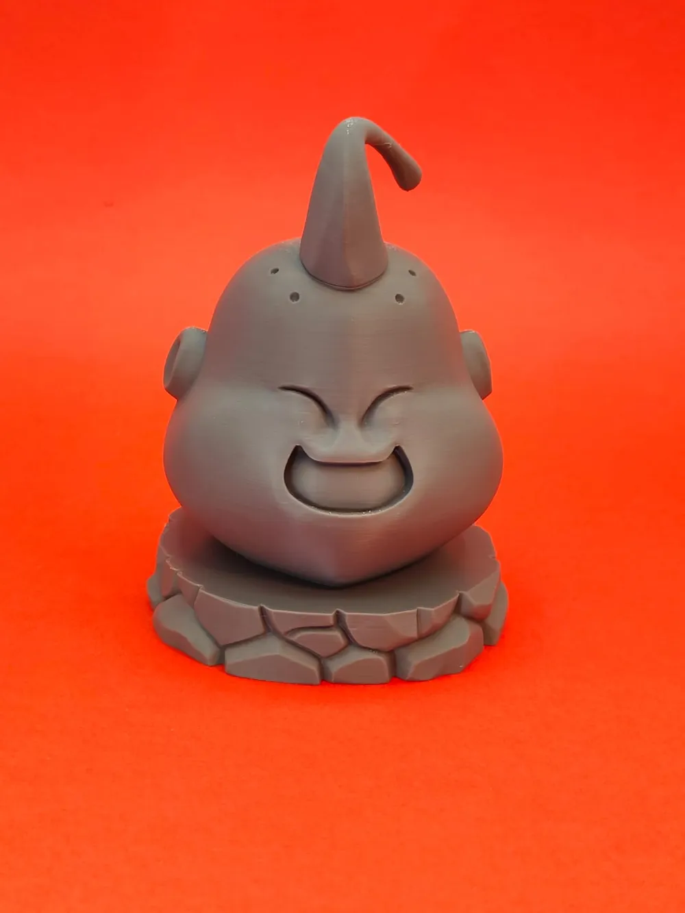 Miniature Majin Bu inspired head - Free 3D Print Model - MakerWorld