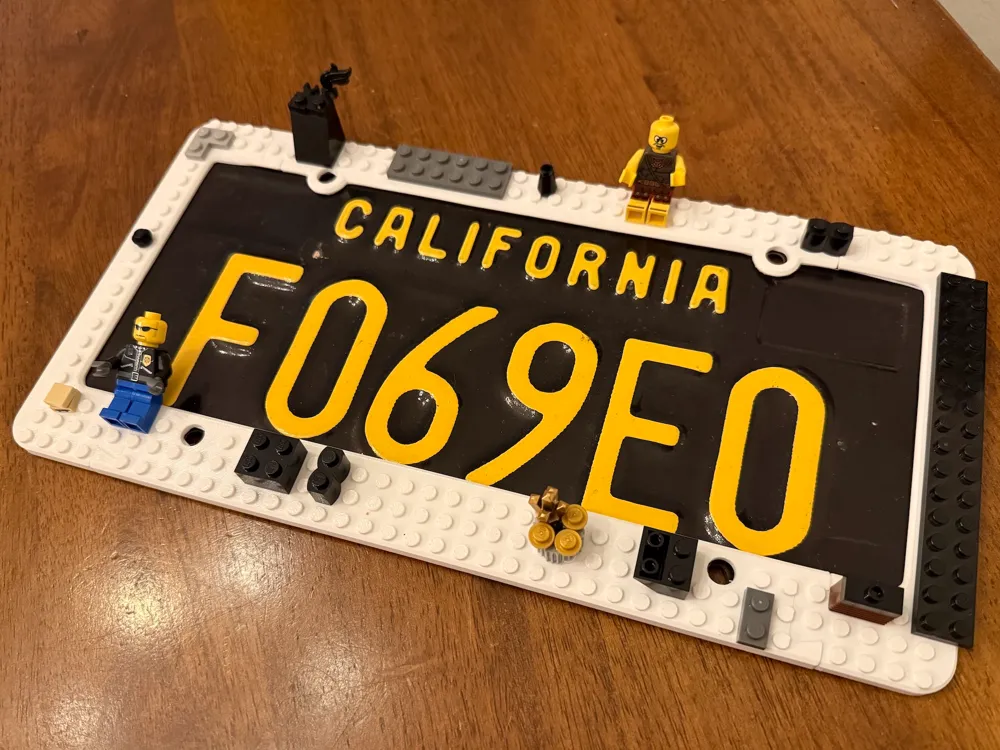 Brick compatible License plate frame - Free 3D Print Model - MakerWorld