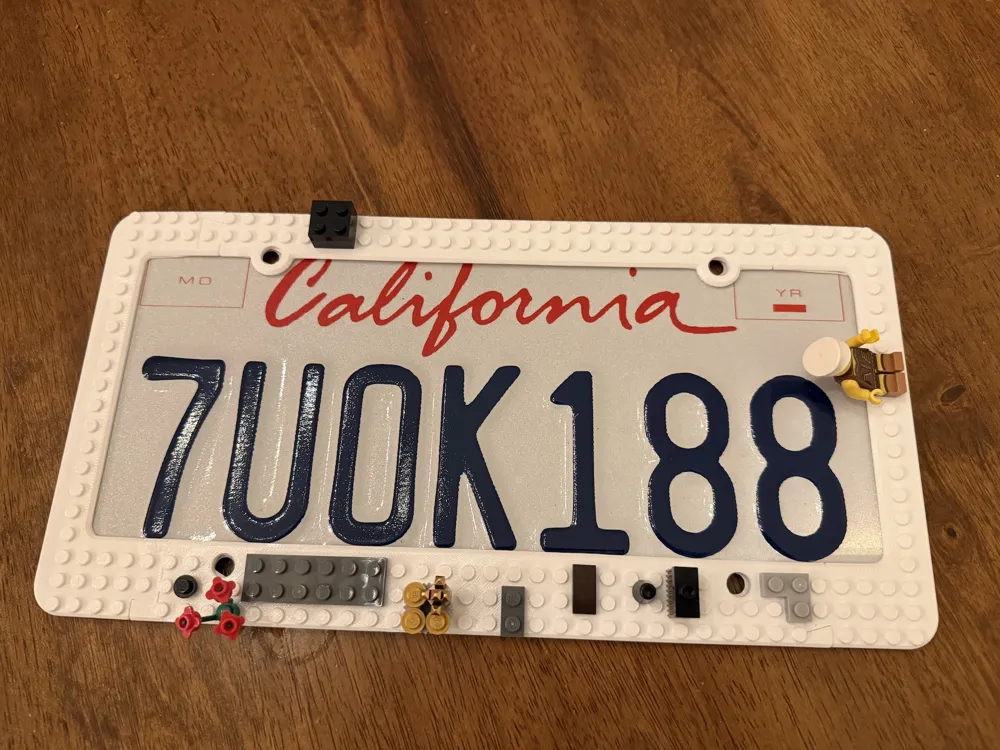 Brick compatible License plate frame - Free 3D Print Model - MakerWorld