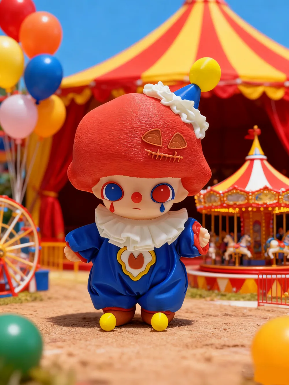 DIMOO-Fiery Clown-Halloween Vinyl Toy-WHY SO SERIOUS-Bubblegum Clown ...