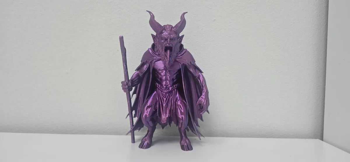 Cloaked Horned Demon with Staff Christmas Figure by 3DMasterCZE ...