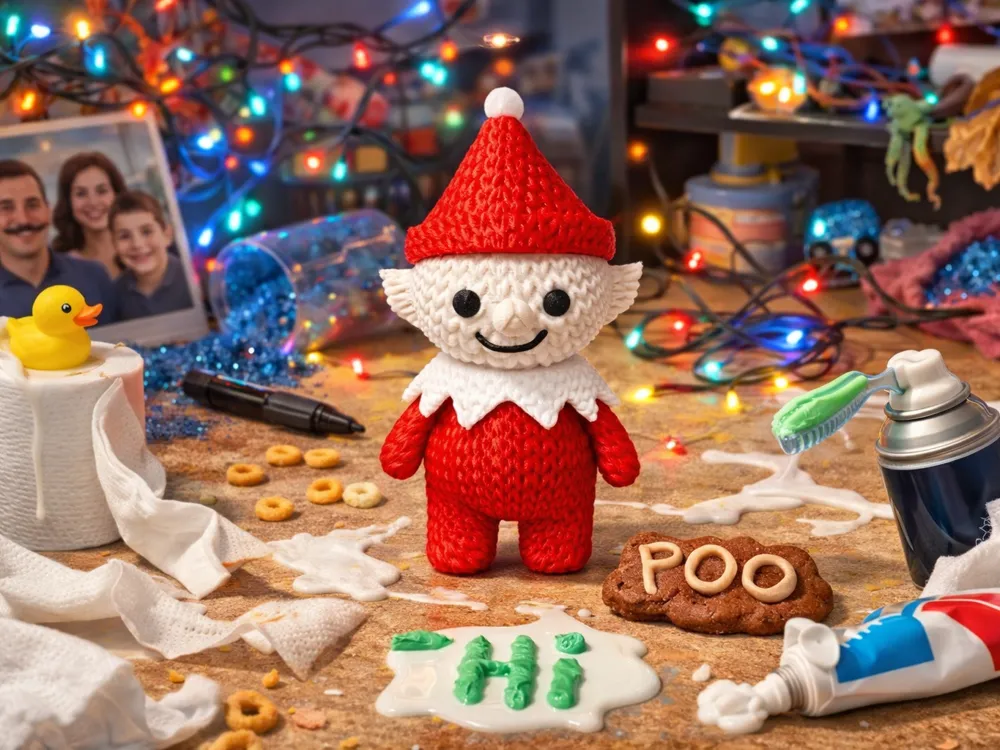 Elfe Vilain Tricoté sur l'Étagère - Modèle d'Impression 3D Gratuit ...