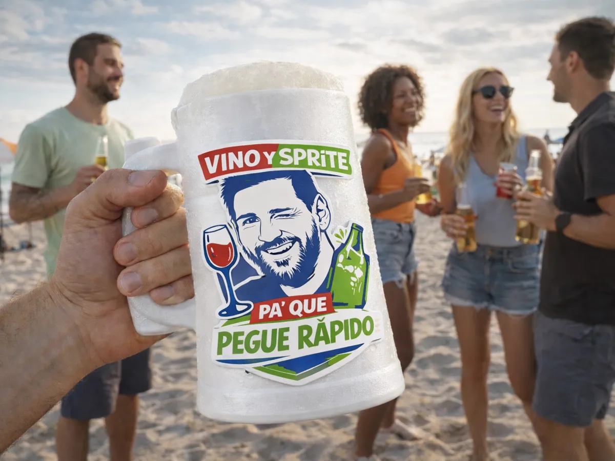 Vino y Sprite frase Messi para Chop Mate Milkshake - Free 3D Print ...