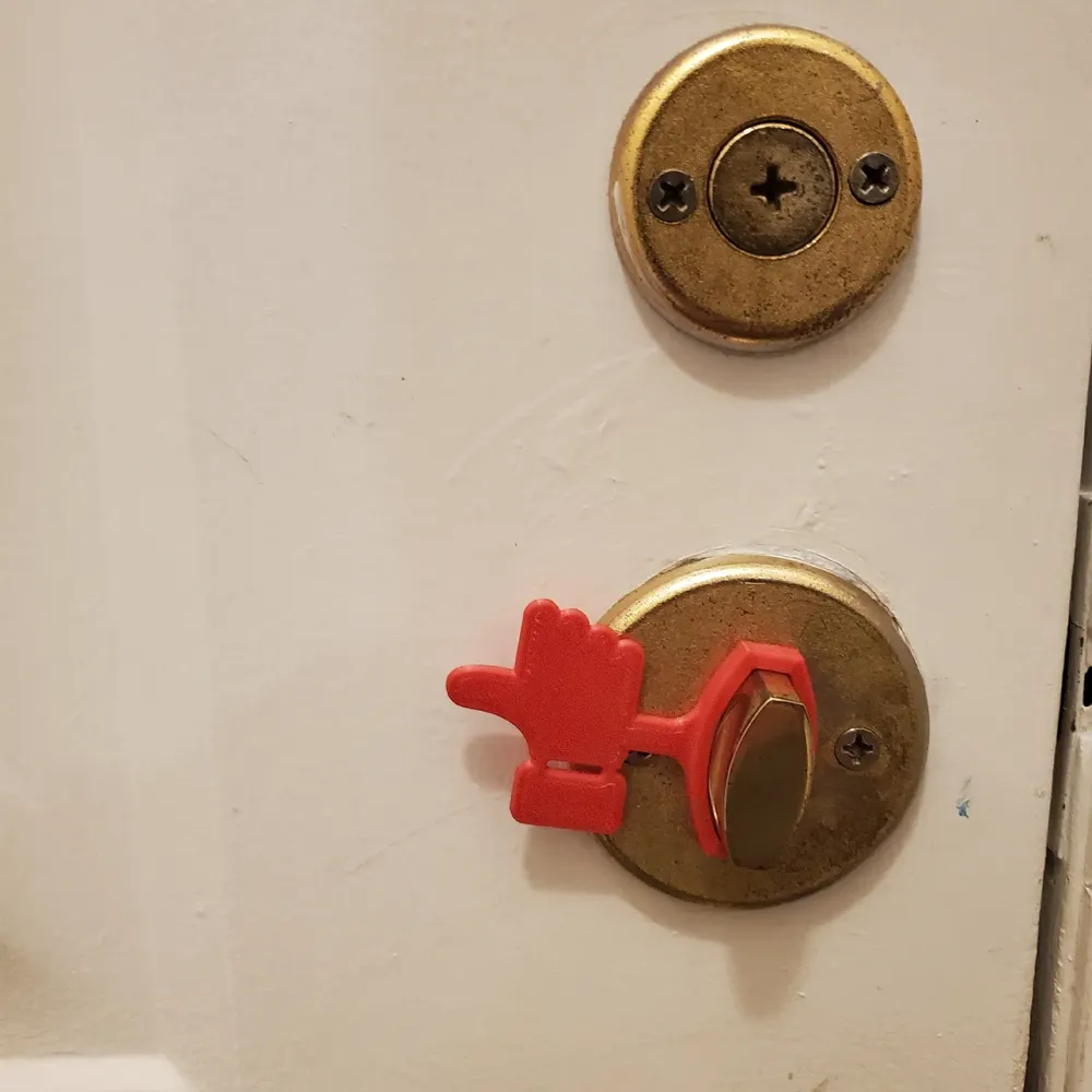Deadbolt Lock Flag / Door Lock Visual Reminder by GabrielMaker ...
