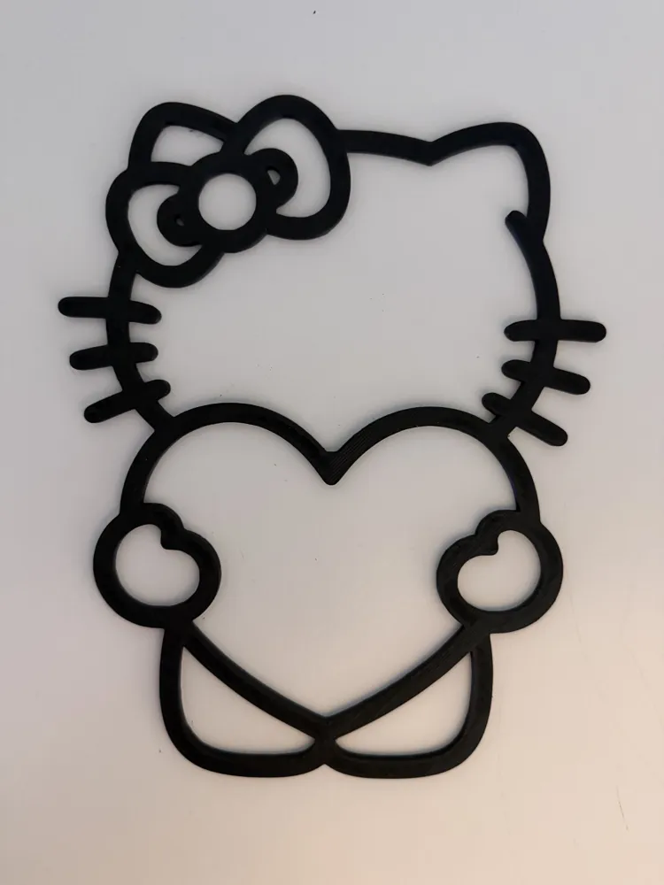 Hello Kitty with Heart - Free 3D Print Model - MakerWorld