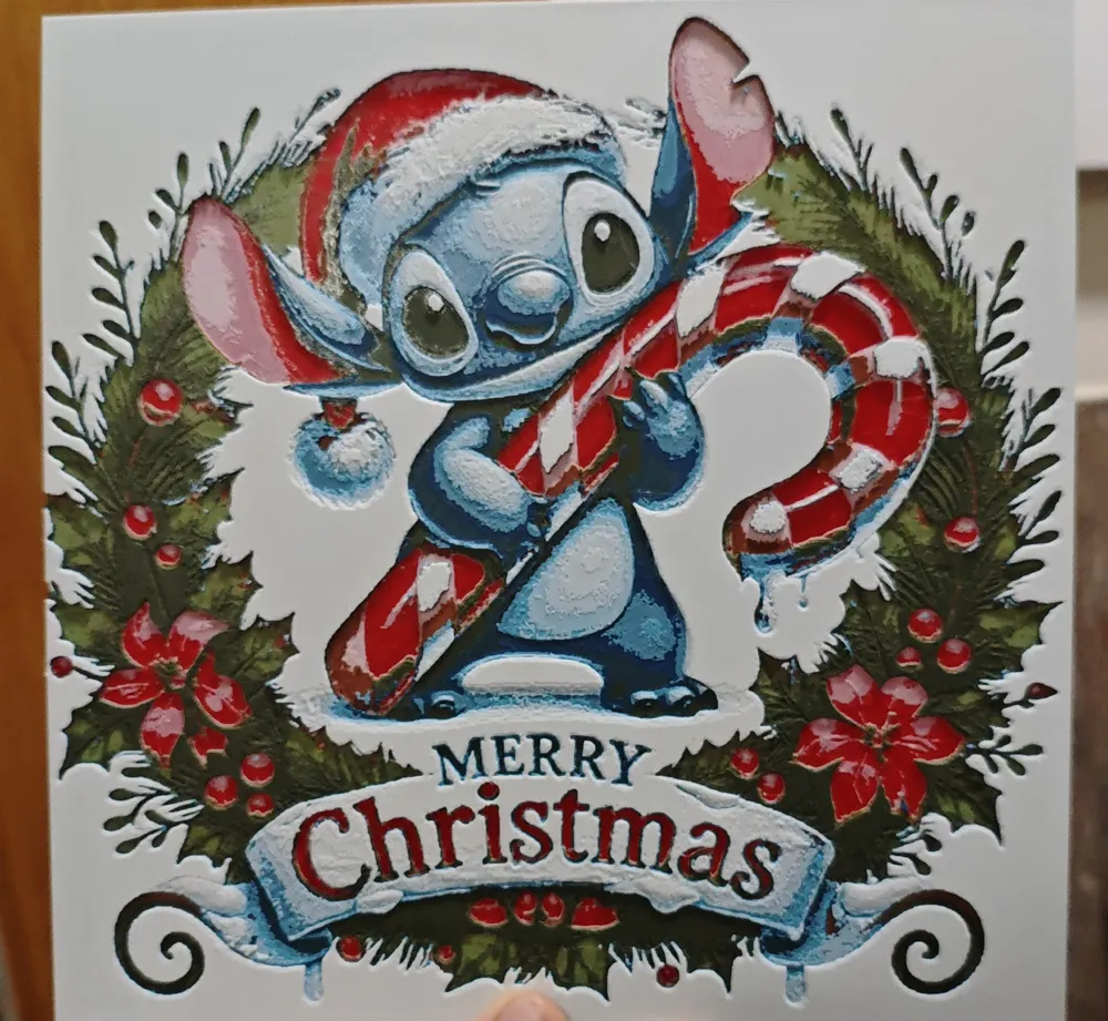 Stitch Merry Christmas - Free 3D Print Model - MakerWorld